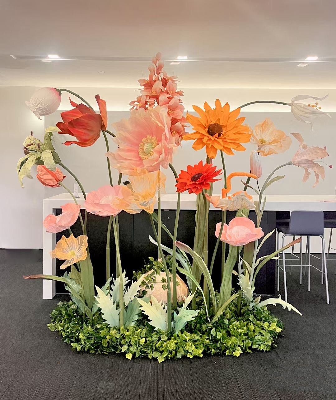 Free-standing Giant Paper Flower Window Display - Spring Summer Wedding ...