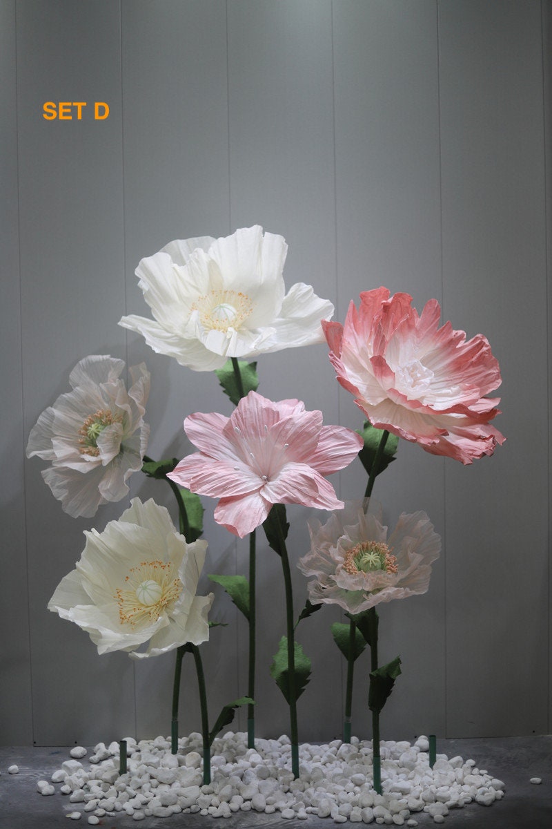 Free-standing Giant Paper Flower Set- Party/wedding/event Floral ...