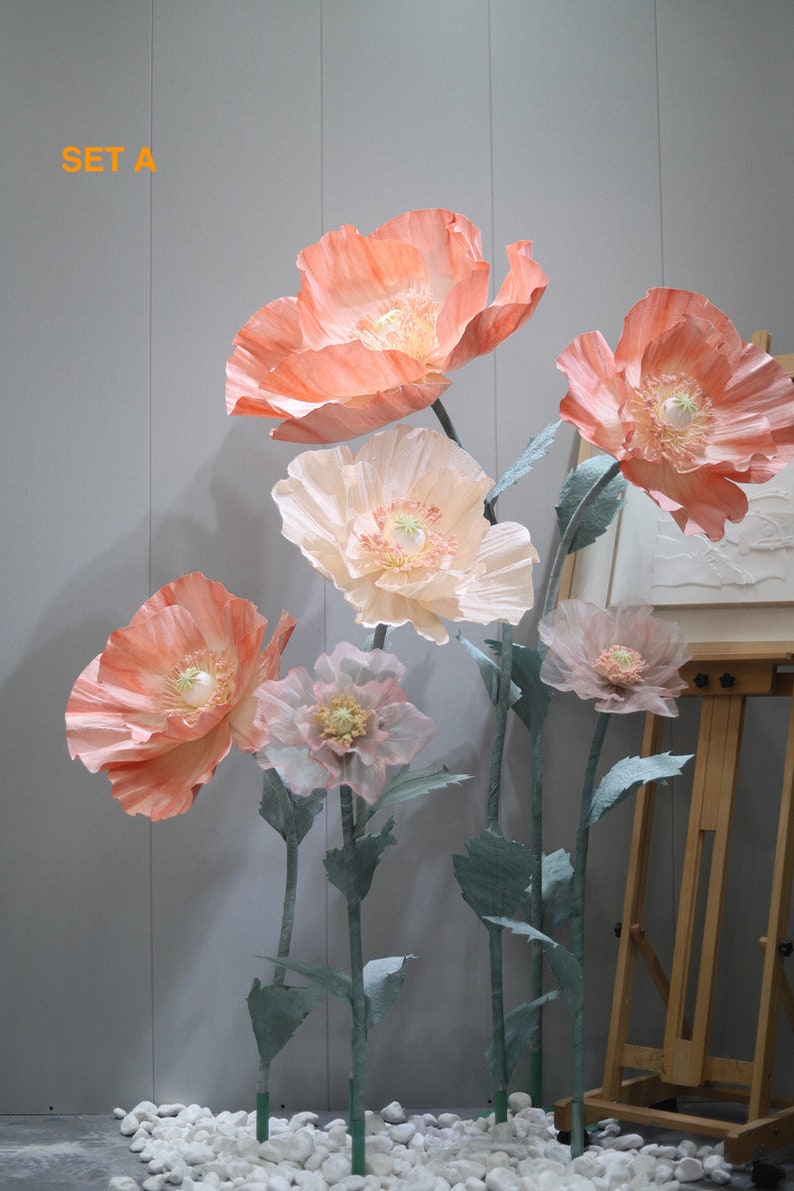 Free-standing Giant Paper Flower Set Party/wedding/event - Etsy