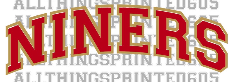 Niners SVG Files (straight or Arc) - Etsy