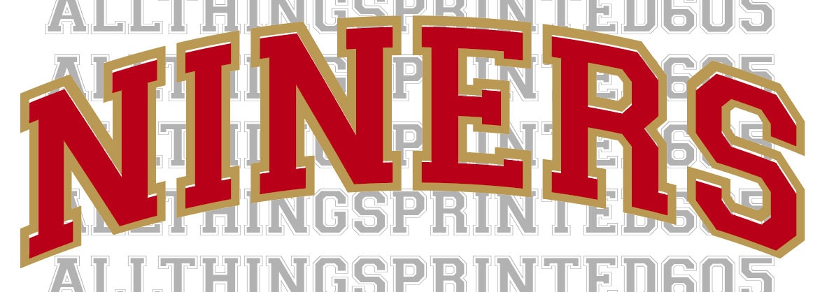 Niners SVG Files (straight or Arc) - Etsy