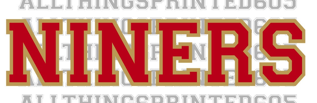 Niners SVG Files (straight or Arc) - Etsy