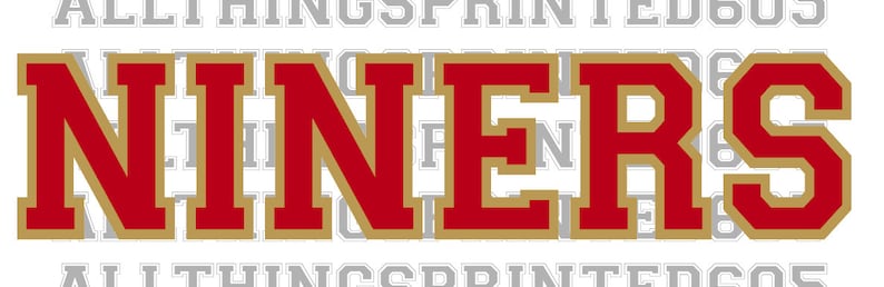 Niners SVG Files (straight or Arc) - Etsy
