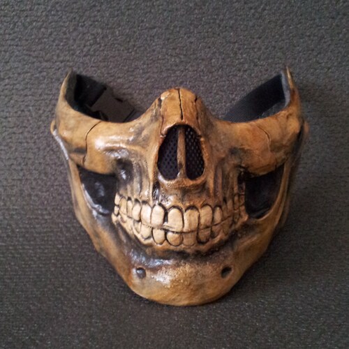 Human Skull Mask Half Face With Realistic Teeth and Matted | Etsy Canada