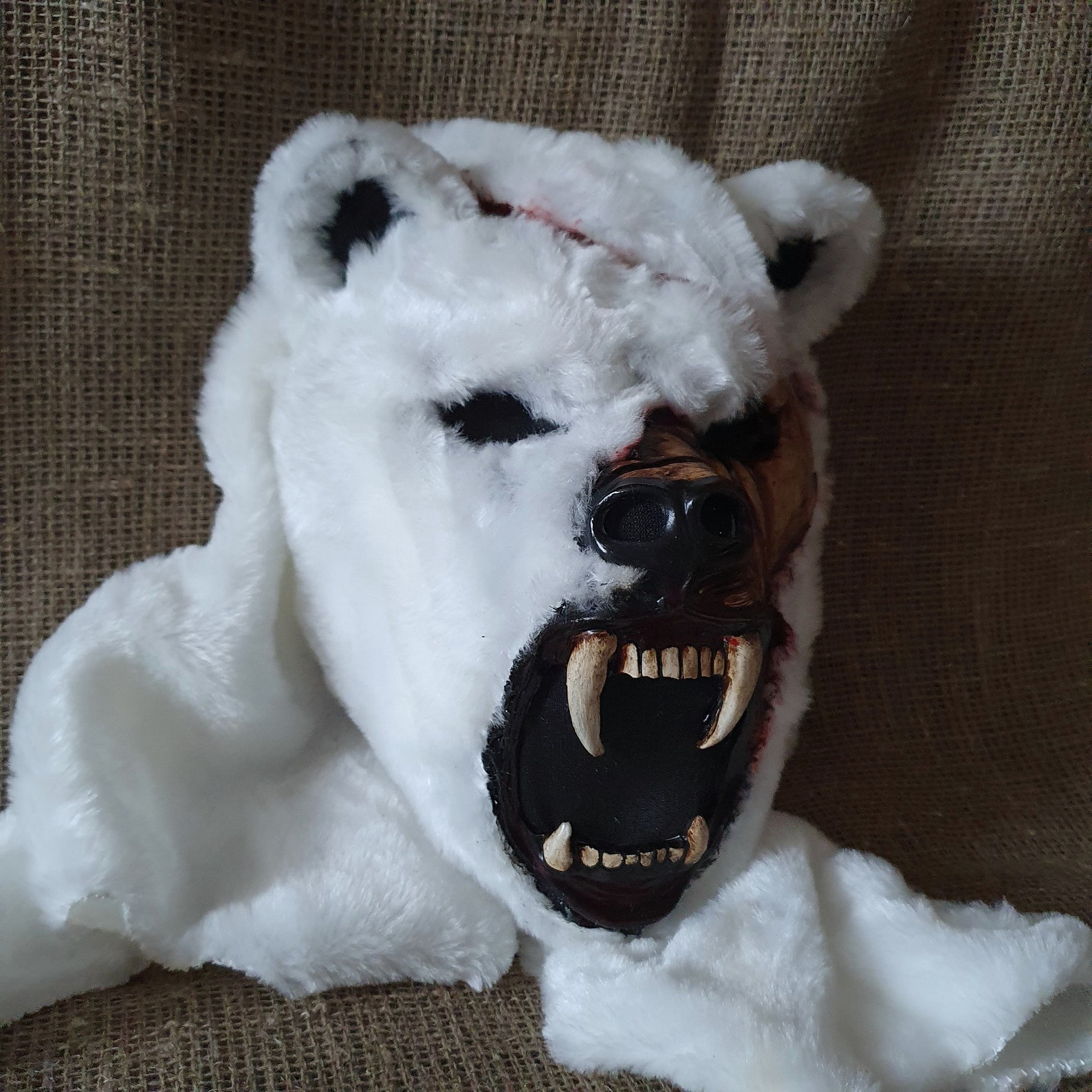 Polar Bear mask/ Shaman/ Killer Assassin Demon/ Teeth Fangs/ | Etsy
