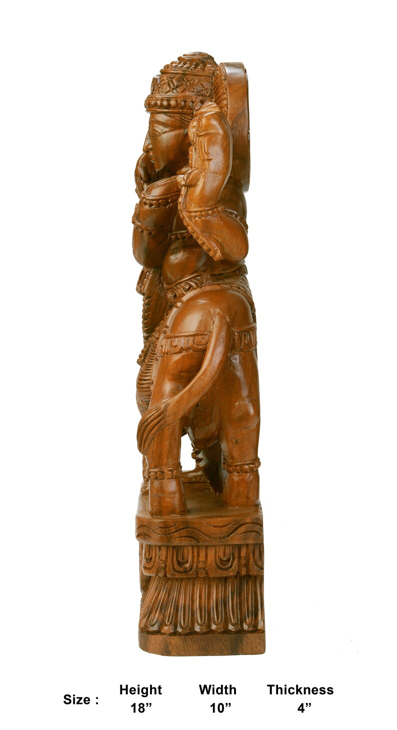 Krishna Handmade Carved Wooden Idol 18 Inches Sri Krishna - Etsy