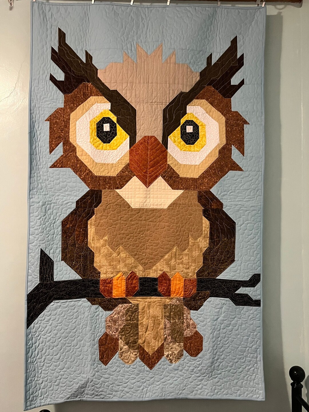 Owl on a Branch Quilt Pattern - Digital Pattern - Etsy