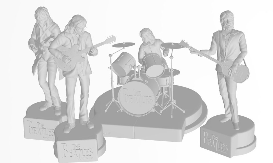 The Beatles band .stl file set of the Beatles band | Etsy