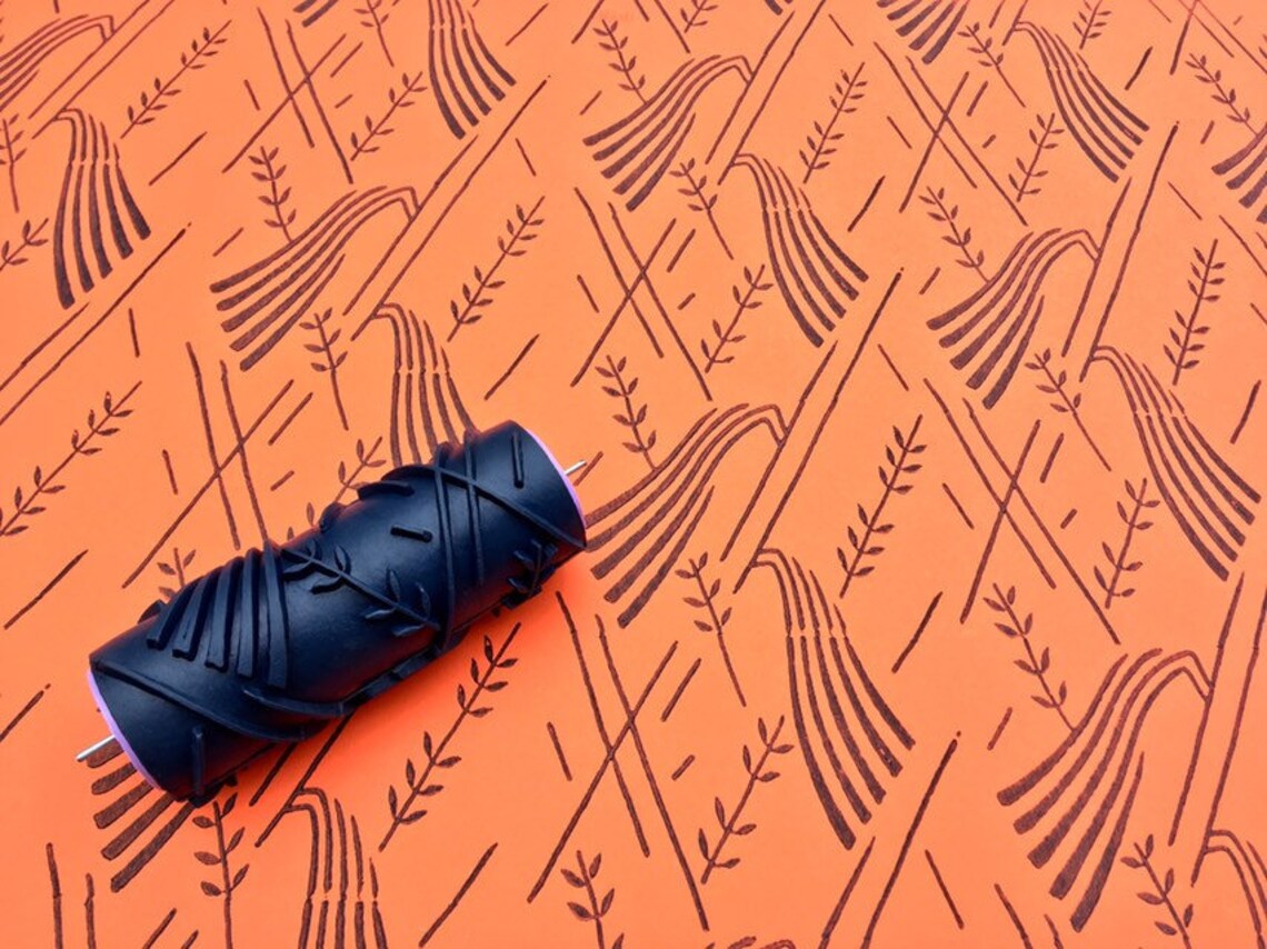 Pattern Paint Rollerno 7,WING, Wall Decor, Rubber Roller, Pattern ...