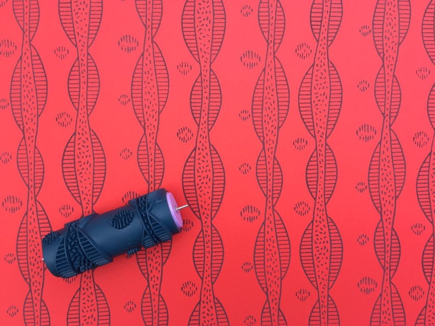 Pattern Paint Rollerno95,curtain, Wall Decor, Pattern Roller, Paint ...