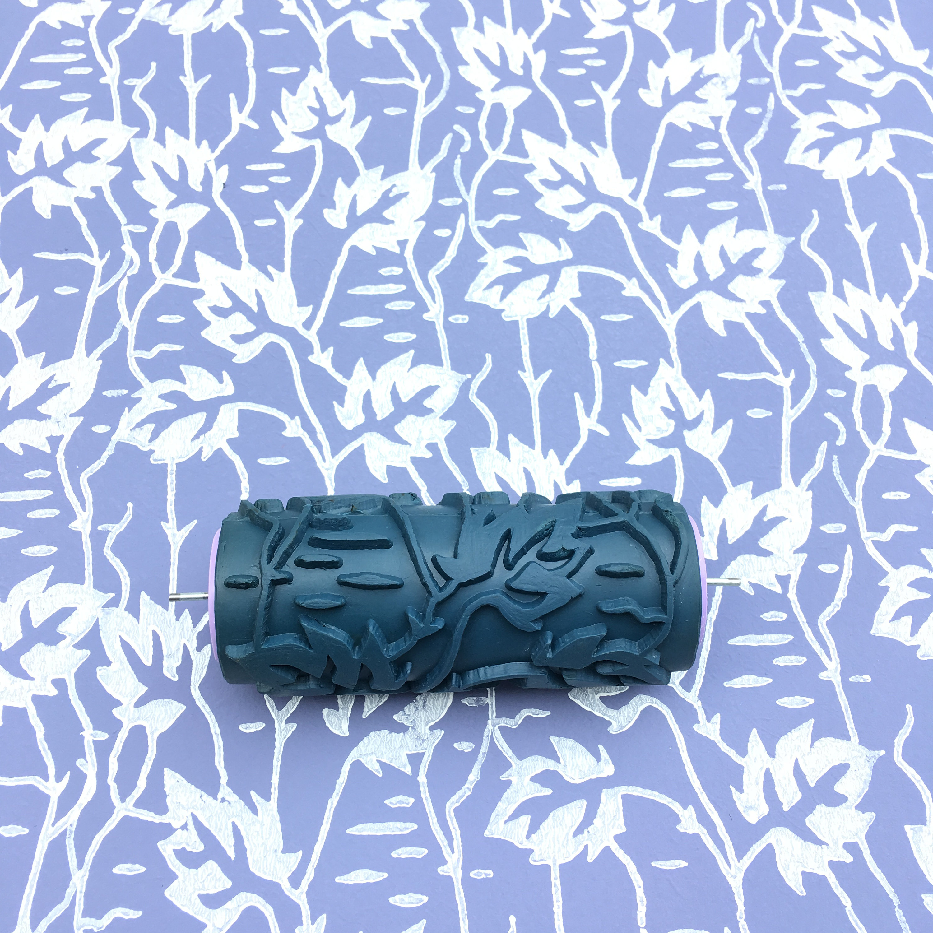 Paint Rollerno118,leaves,pattern, Rubber Decor Roller, 15cm,patterned ...