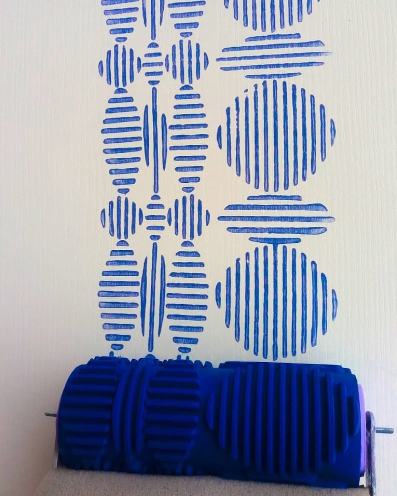Paint Roller,no 36, Pattern,circular LINES Rubber Decor Roller, 15cm ...
