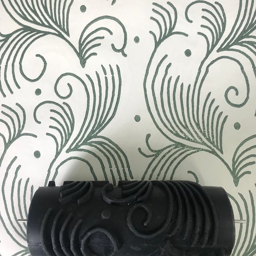 Patterned Paint Roller Wall Decoration Wall Painting - Etsy