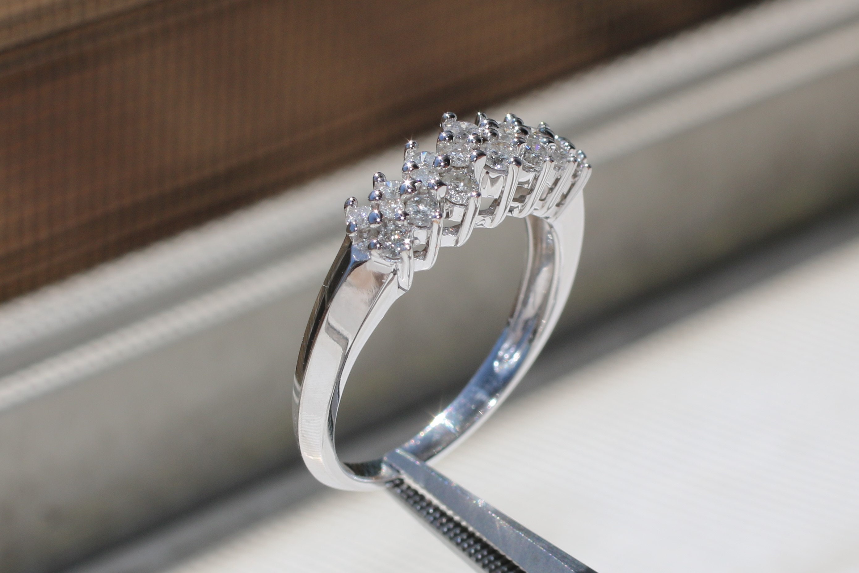 Twenty Stone Multi Diamond Engagement Ring in 10 Karat White Gold ...