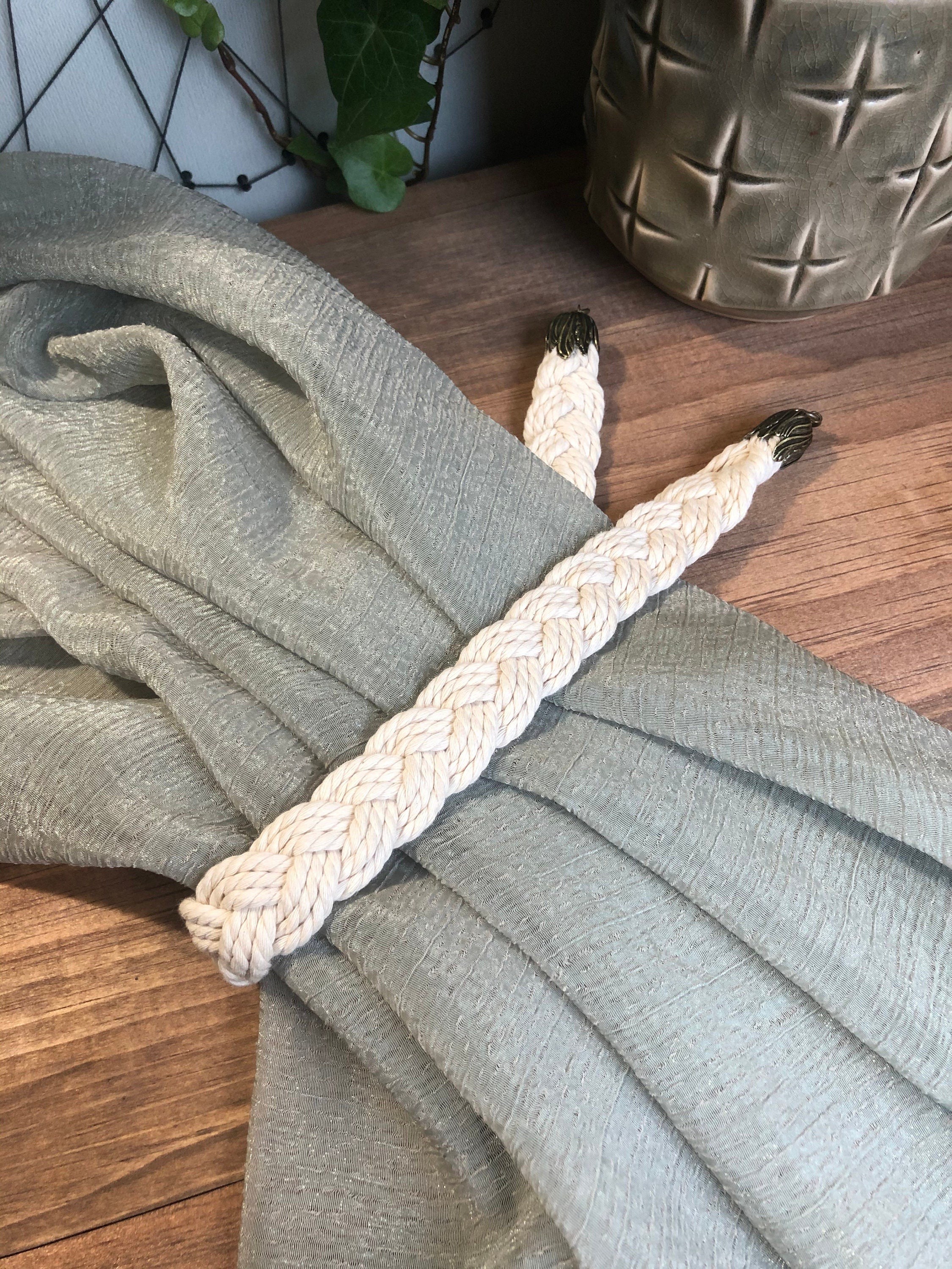 Curtain Tie Backs, Braided Ties, Window Treatment, Rope Tie Back ...