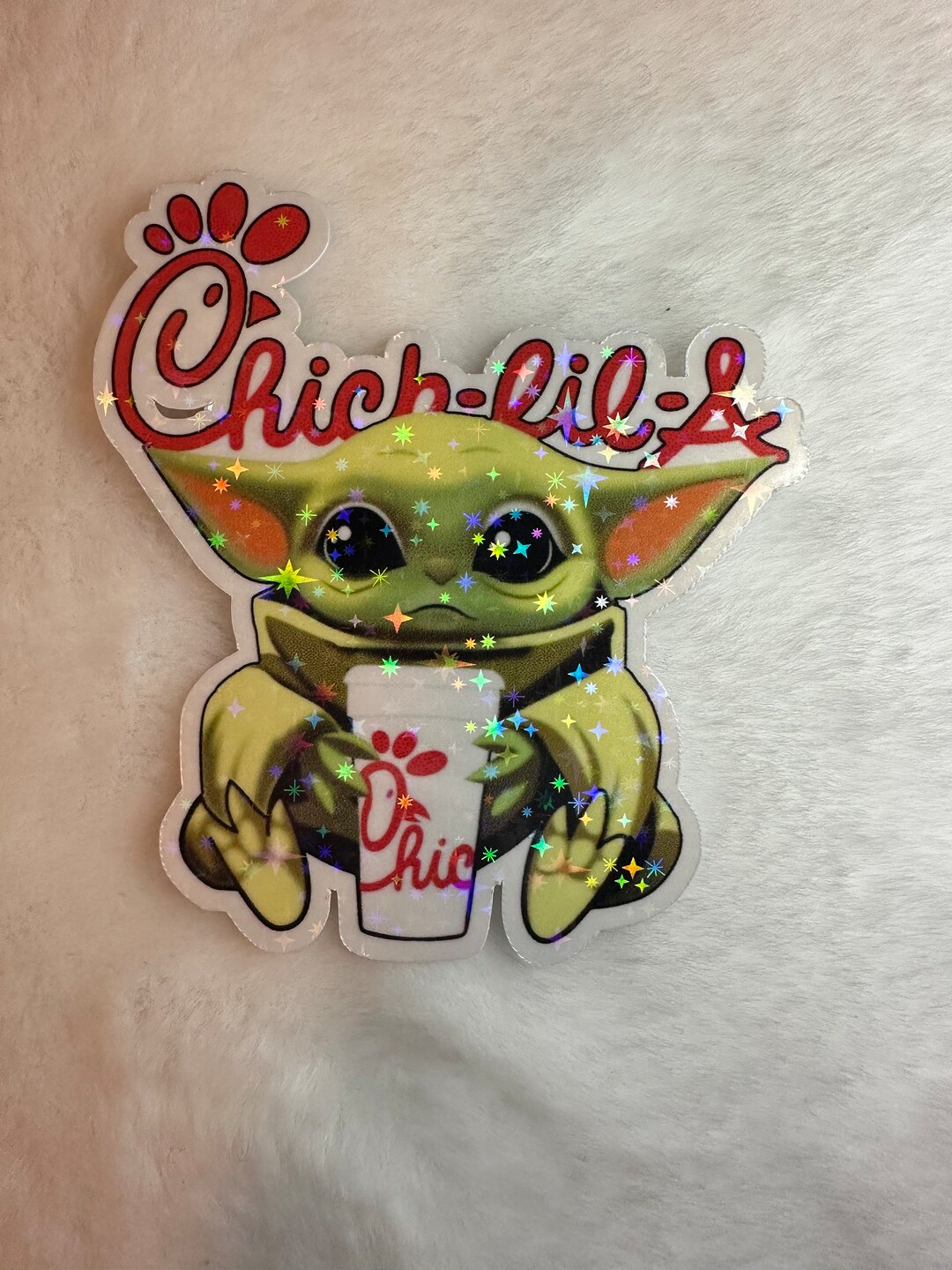 Baby Yoda Inspired Sticker - Etsy
