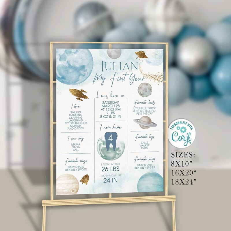 Galaxy Birthday Banner - Etsy