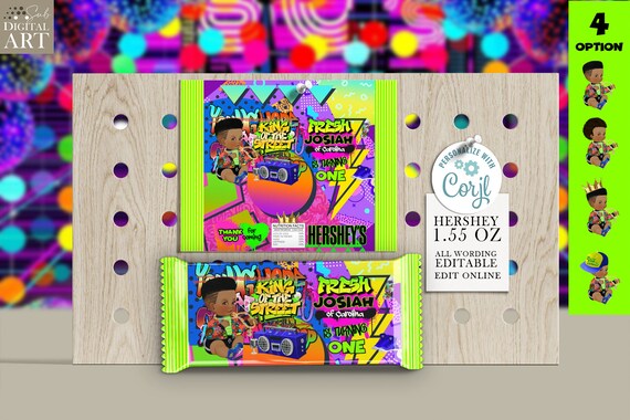 Editable Fresh Baby Prince Birthday Candy Bar Hershey Party - Etsy