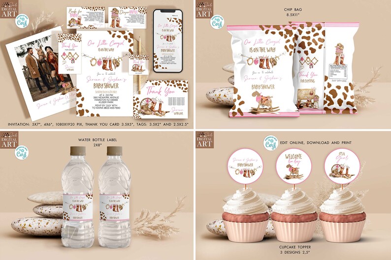 Cowgirl Baby Shower Decorations Rodeo Baby Shower Girl Invitation ...