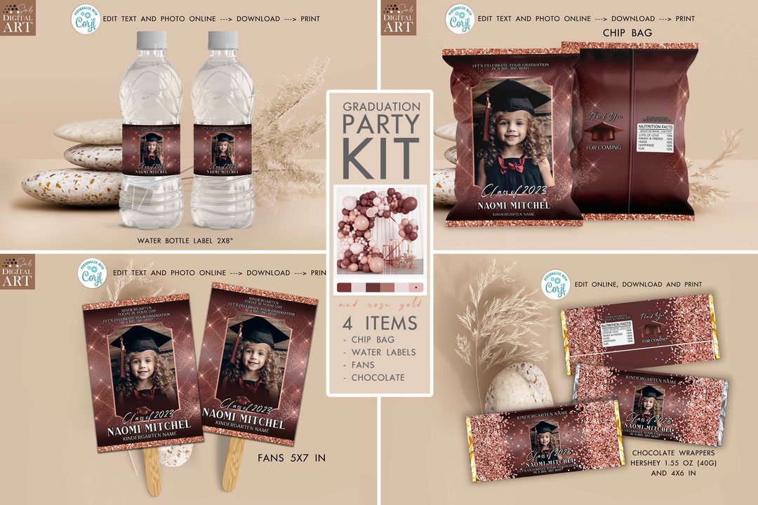 Kindergarten Graduation Party Decorations Package With Photo Preschool ...