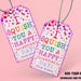 Squishies Valentine Tag, I Squish You a Happy Valentine's Day, Squishy ...