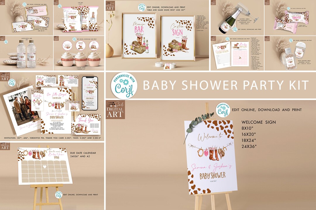 Cowgirl Baby Shower Decorations Rodeo Baby Shower Girl Invitation ...