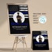 Editable Police Retirement Party Sign Template, Blue Line Flag (corjl ...