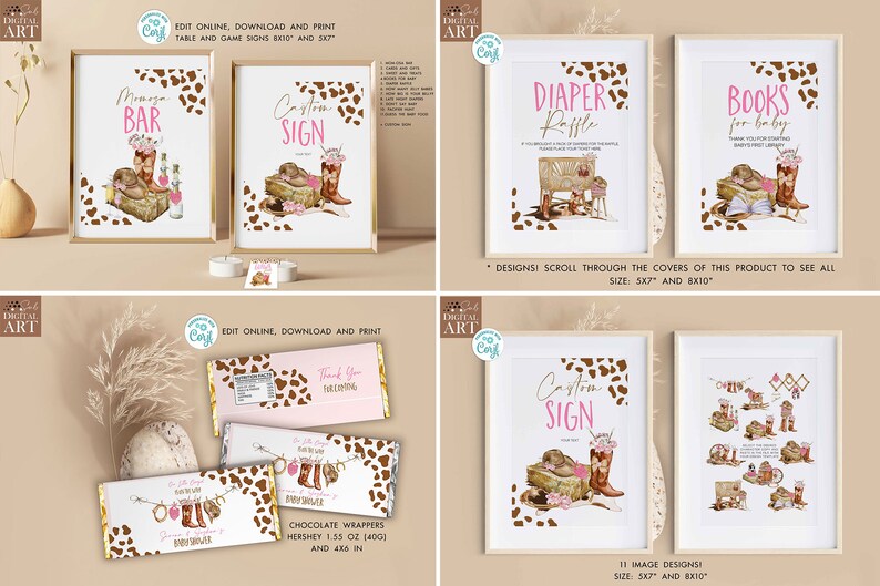 Cowgirl Baby Shower Decorations Rodeo Baby Shower Girl Invitation ...