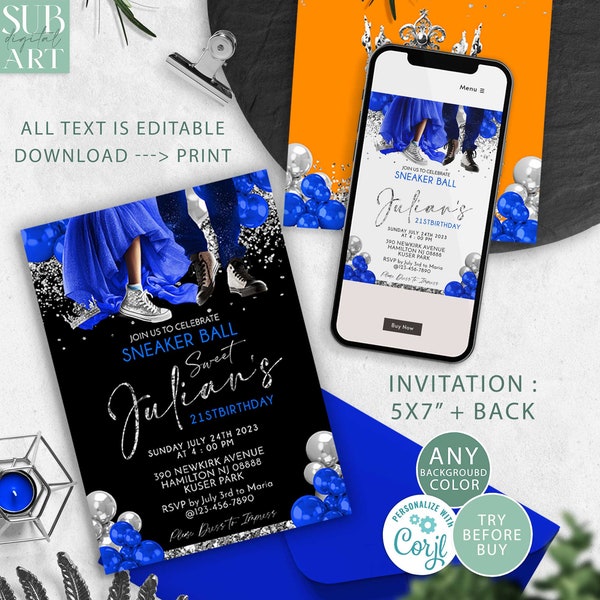 Sneaker Invitation - Etsy