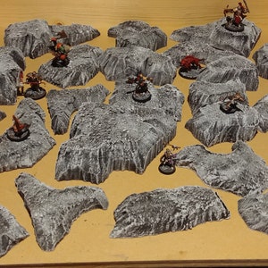 Wargaming Terrain Large Box Set of Hills Stone Finish - Etsy