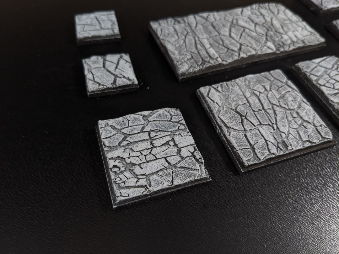 Painted Clay Bases Broken Ground Texture - Square and Rectangle Bases ...