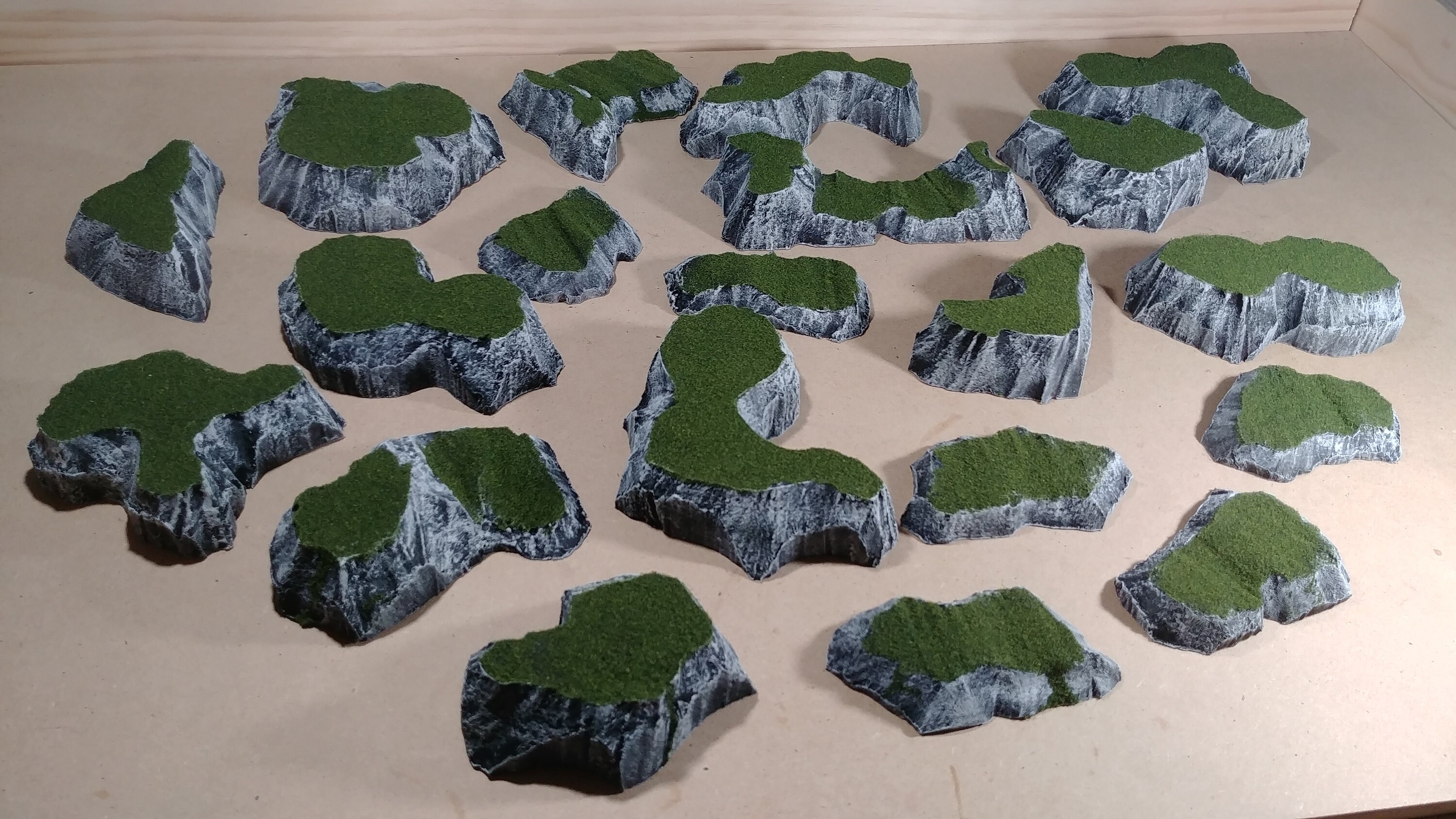 Wargaming Terrain Large Box Set of Hills Grass Finish - Etsy