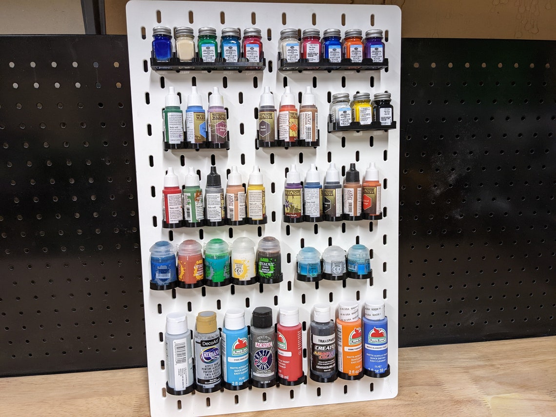 Hobby Storage - Ikea Skadis Peg Board Paint Racks Holders for Testors ...
