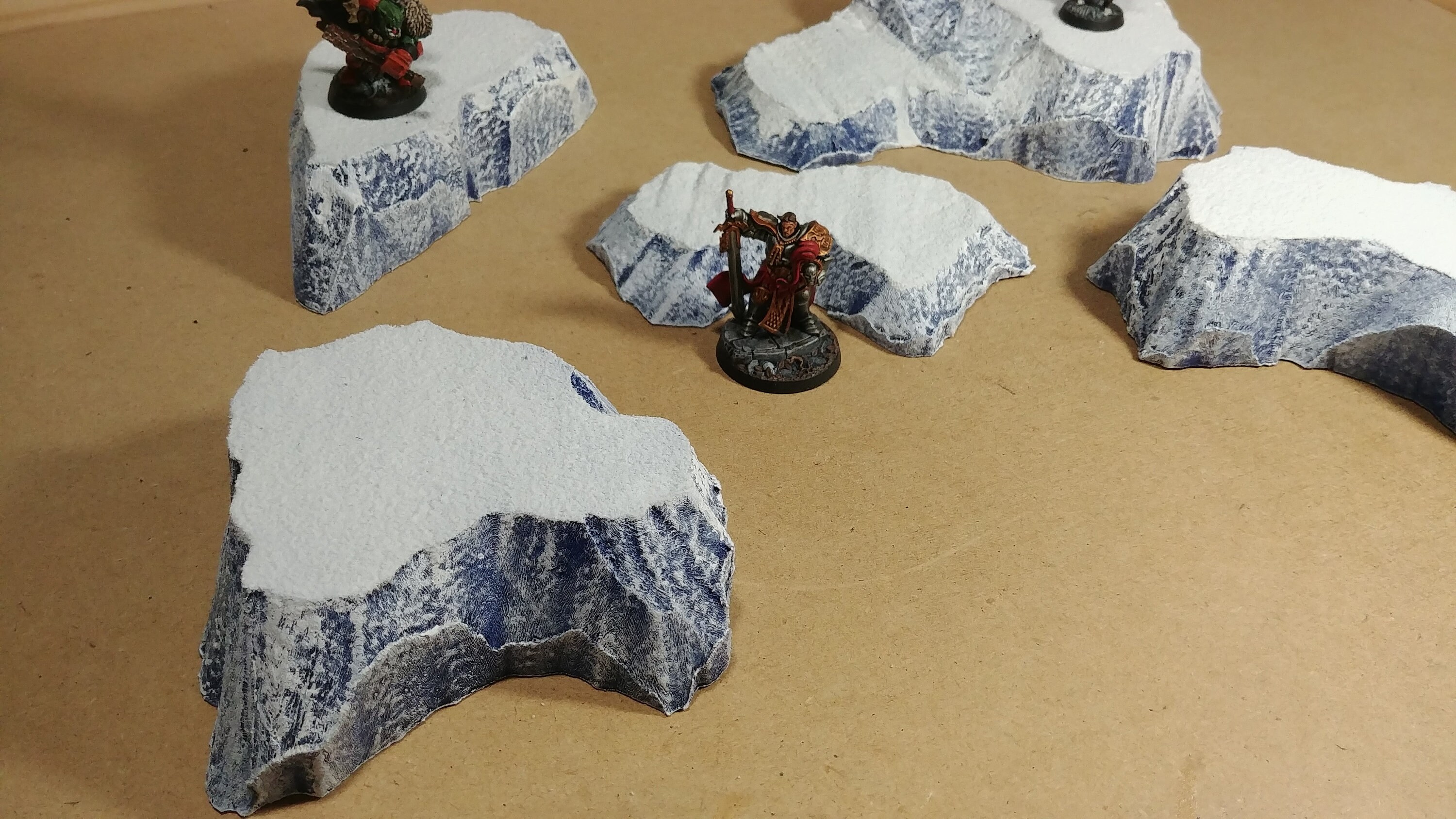 Wargaming Terrain - Small Box Set of Hills Snow Finish - Etsy Canada