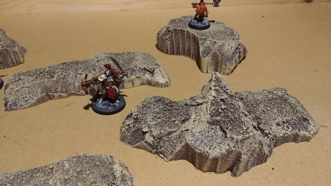 Wargaming Terrain Small Box Set of Hills Wasteland or Desert | Etsy