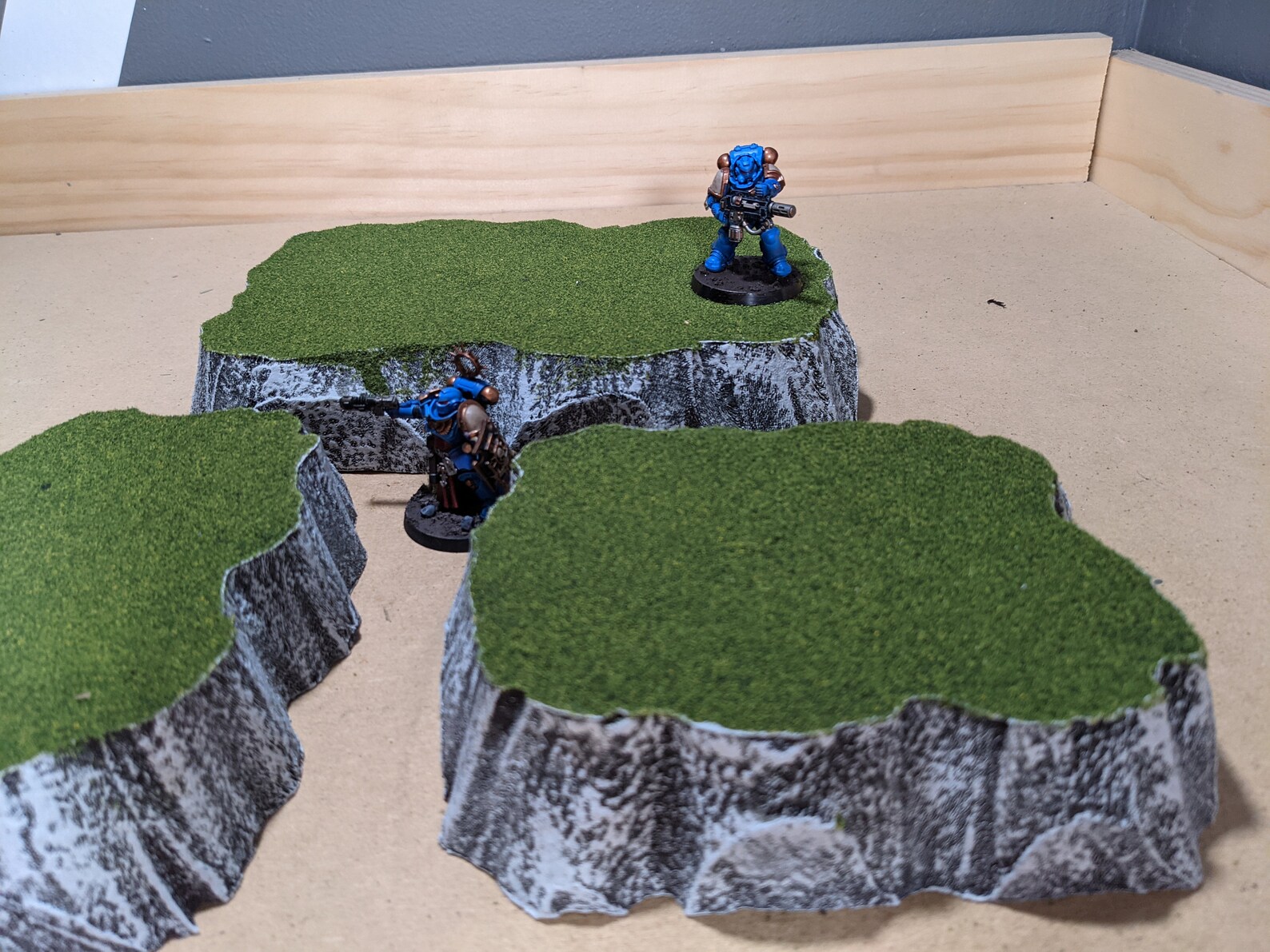 Wargaming Terrain Small Box Set of Platform Hills Grass | Etsy