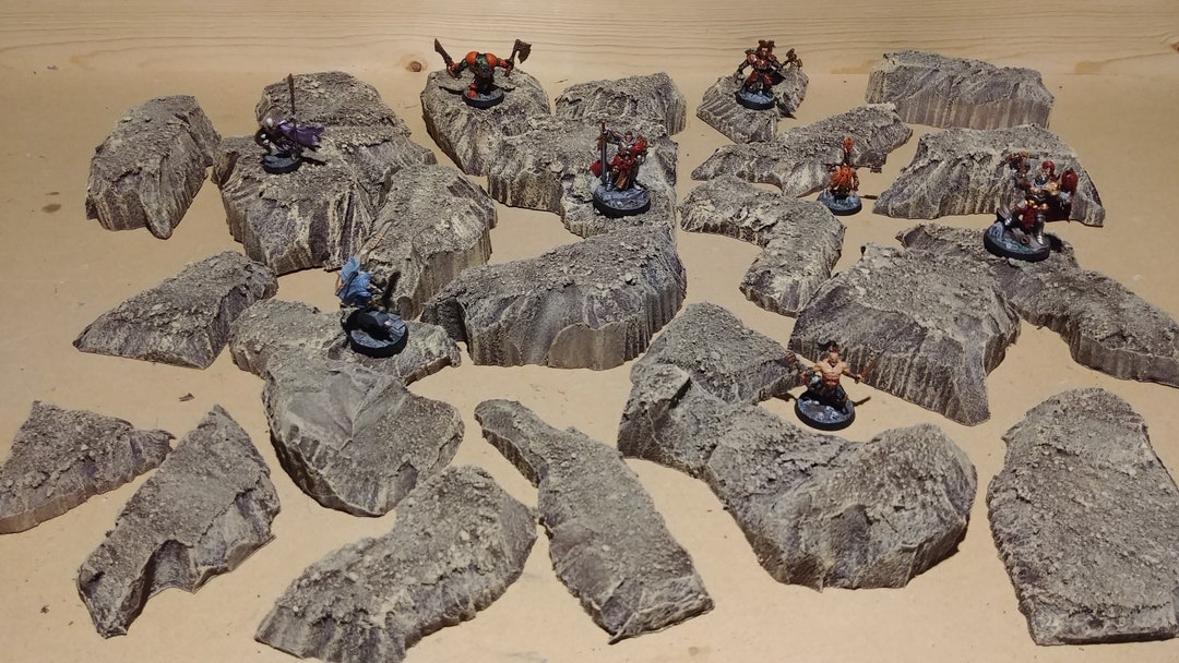 Wargaming Terrain - Large Box Set of Hills Wasteland or Desert Finish ...