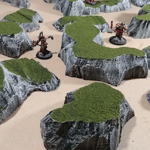 Wargaming Terrain Large Box Set of Hills Grass Finish - Etsy