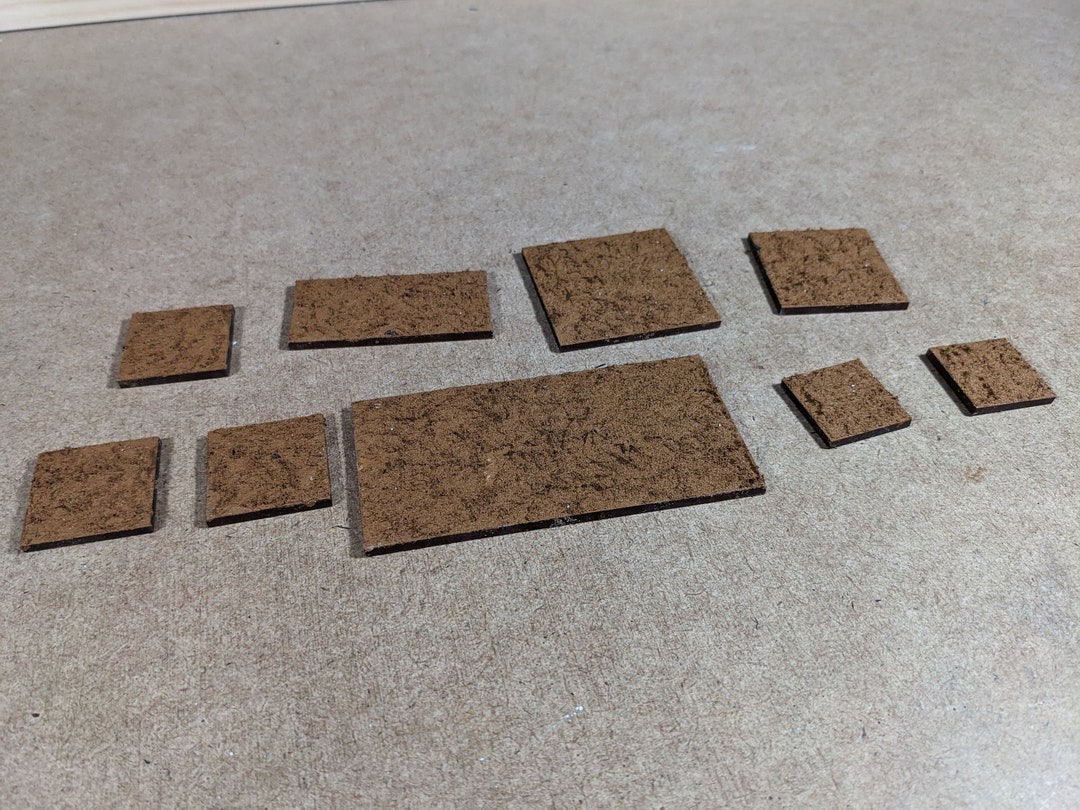Rough Earth Texture Brown- Square and Rectangle Bases for Warhammer Old ...