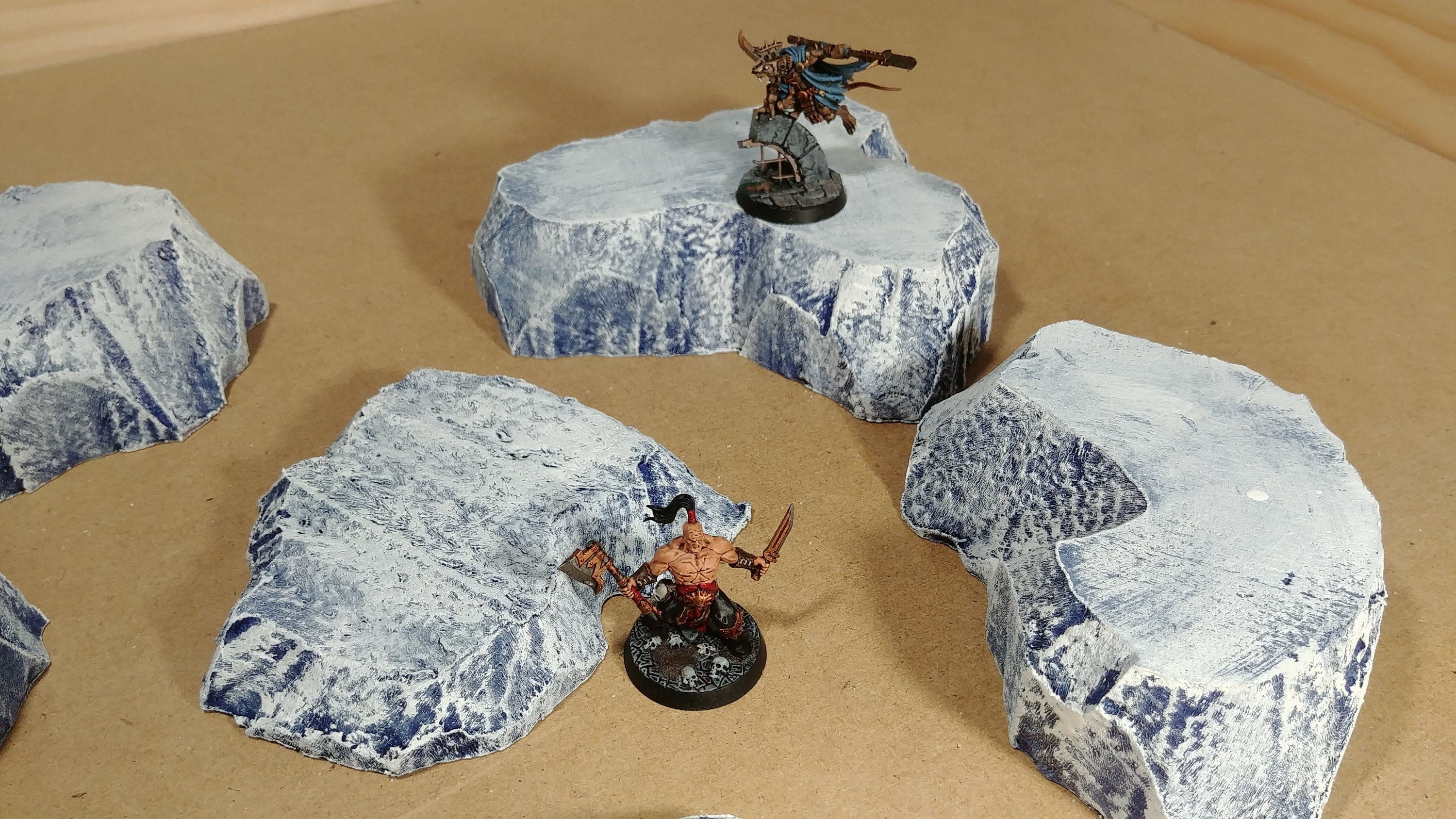 Wargaming Terrain Small Box Set of Hills Ice Finish - Etsy