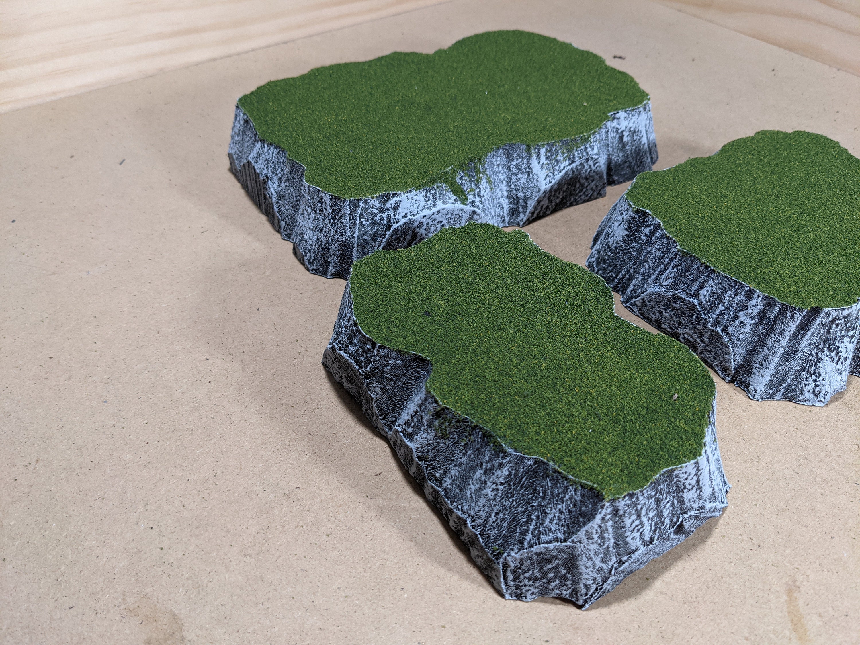 Wargaming Terrain Small Box Set of Platform Hills Grass | Etsy