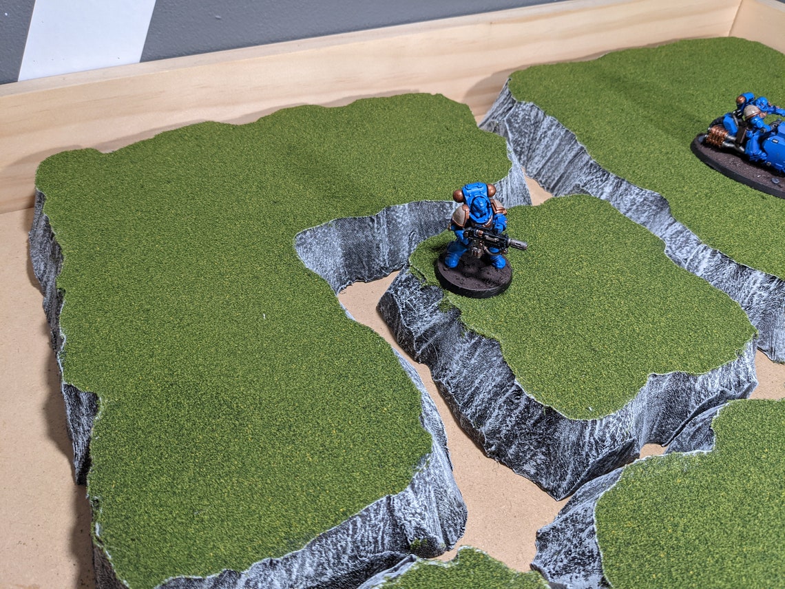 Wargaming Terrain Large Box Set of Platform Hills Grass | Etsy