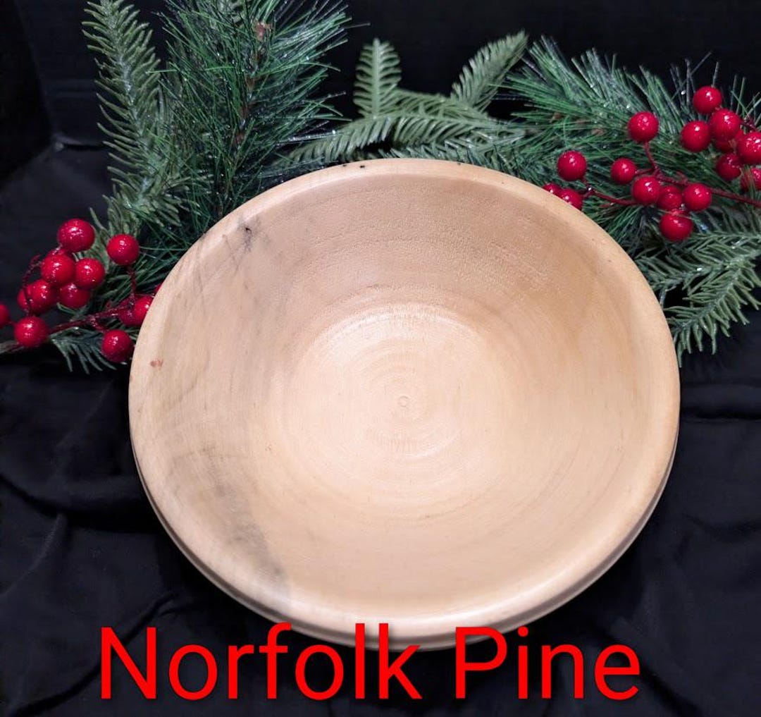 Bowl-handmade-turned-lathe-local Trees-norfolk Pine - Etsy