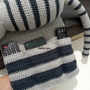 Crochet Cat Sofa Organizer Pattern in English, Arm Rest Organizer ...