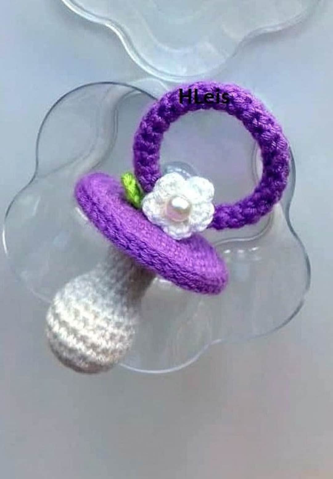 Pacifier Crochet Pattern, Teether, Addition to a Gift for the Birth of ...
