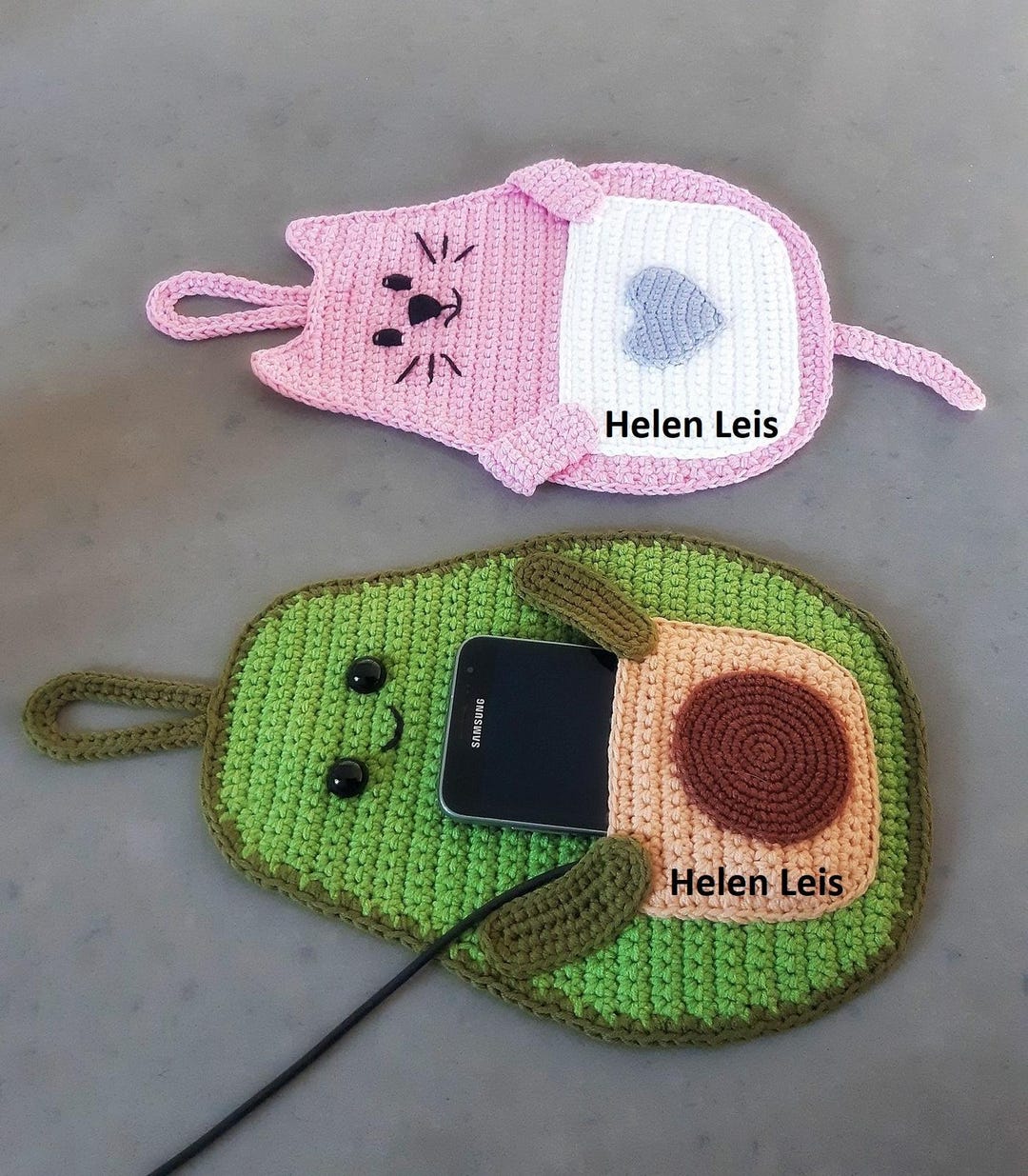 Phone Holder Avocado Crochet Pattern Kitchen Holder Pendant Gift - Etsy