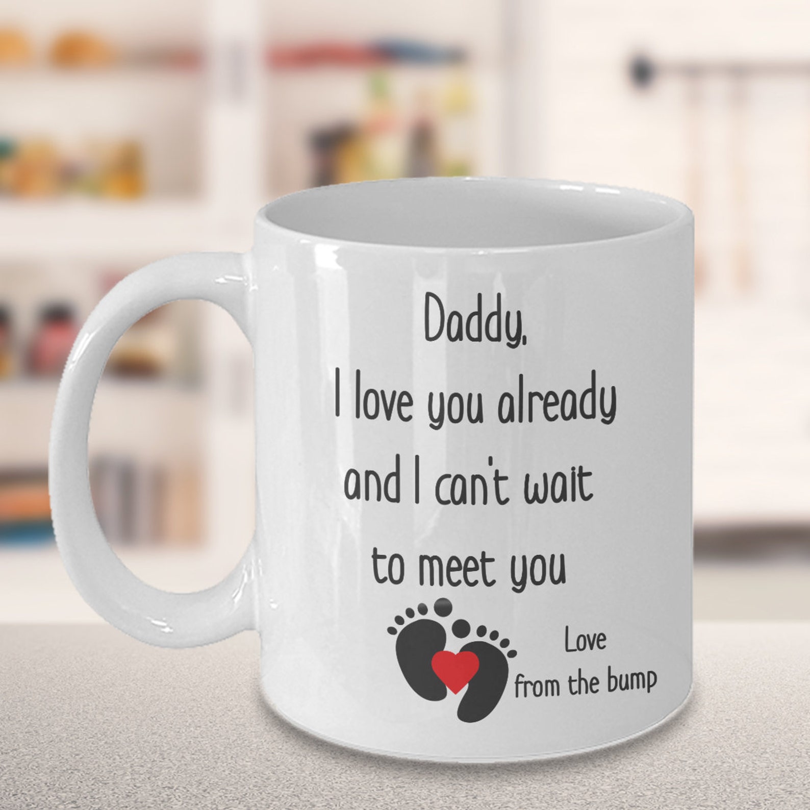 Daddy From the Bump Coffee Mug Baby Expecting Dad Daddy to | Etsy