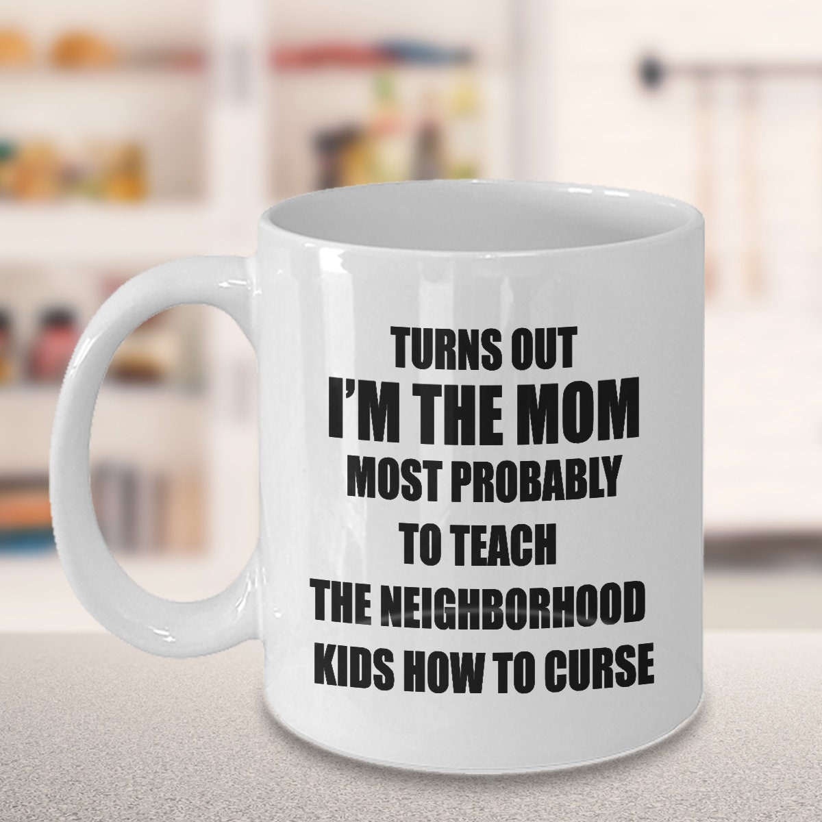 Funny Coffee Mug for Mom, Gift Idea for Cool Mom, Swearing Mom Tea Cup ...