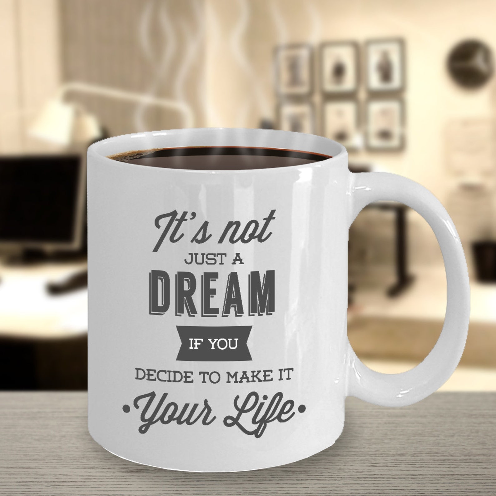 Motivational Coffee Mugs Positive Mindset Motivate Him Etsy