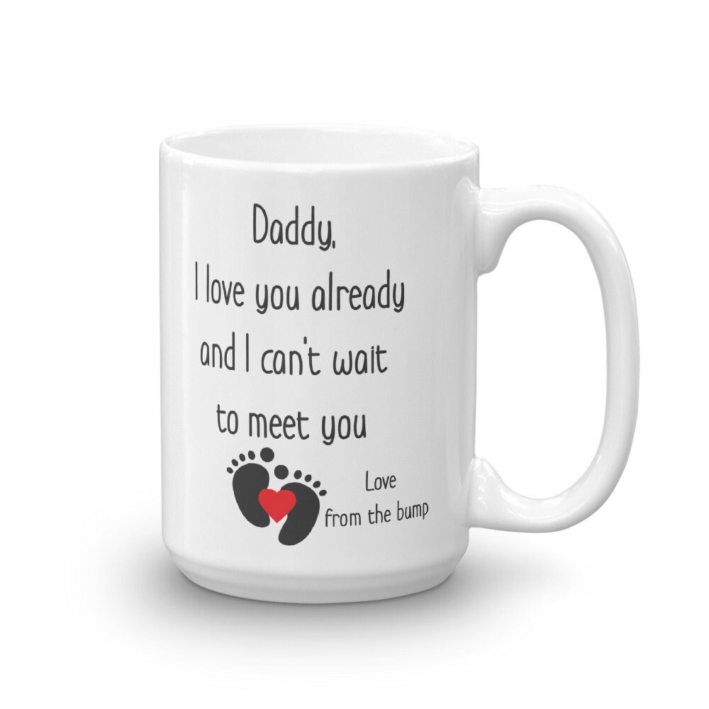 Daddy From the Bump Coffee Mug Baby Expecting Dad Daddy to - Etsy